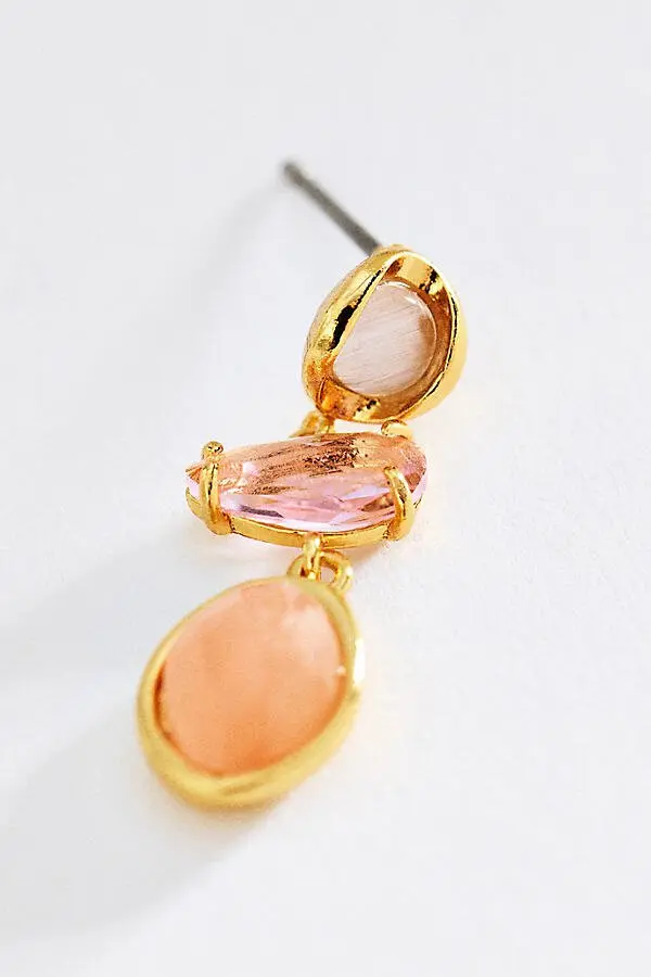 Anthropologie Multi-stone Drop Earrings - Pink