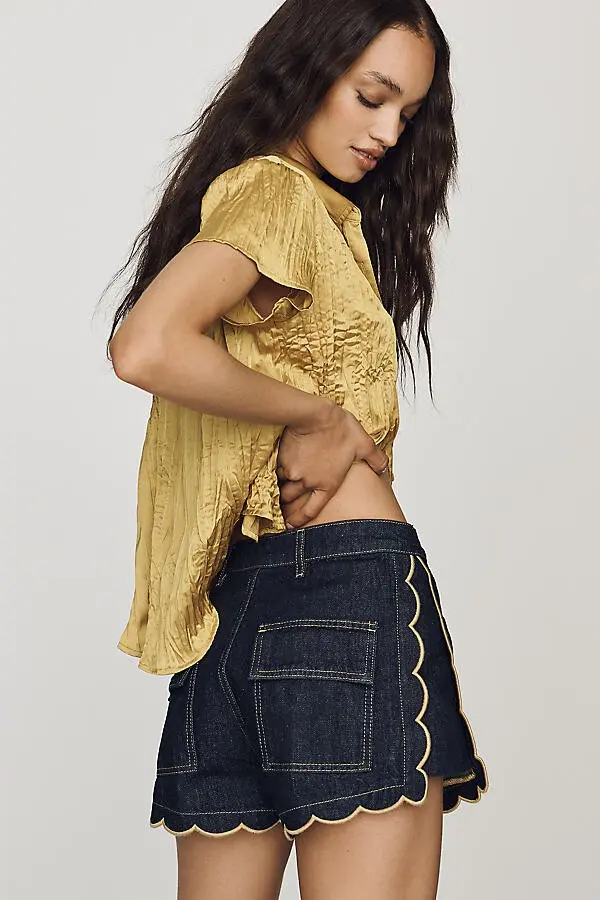 Farm Rio Scalloped Shorts