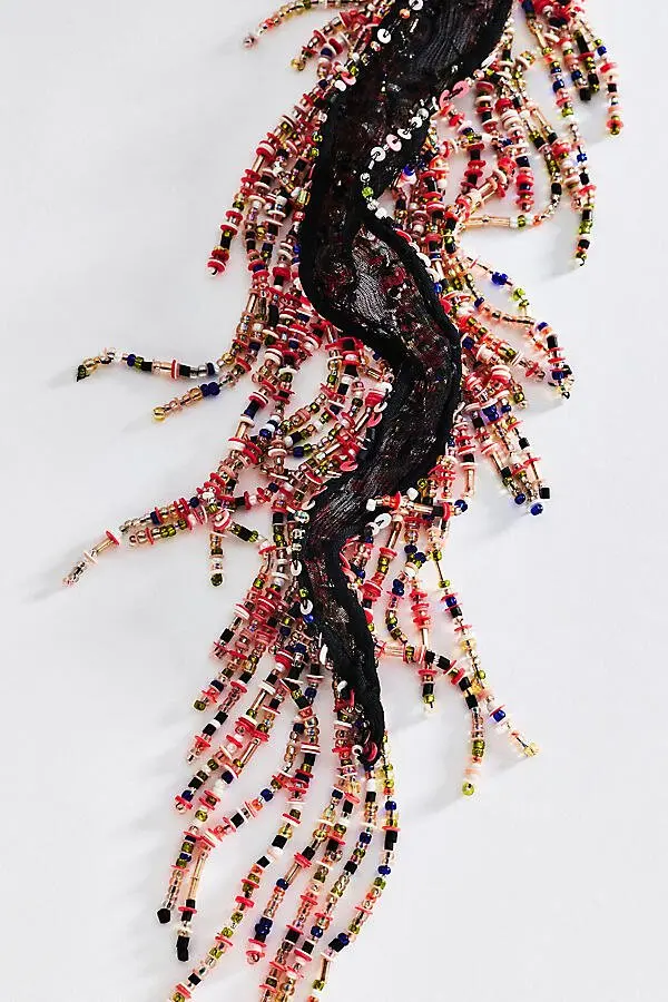 Chan Luu Beaded Skny Scarf - Black