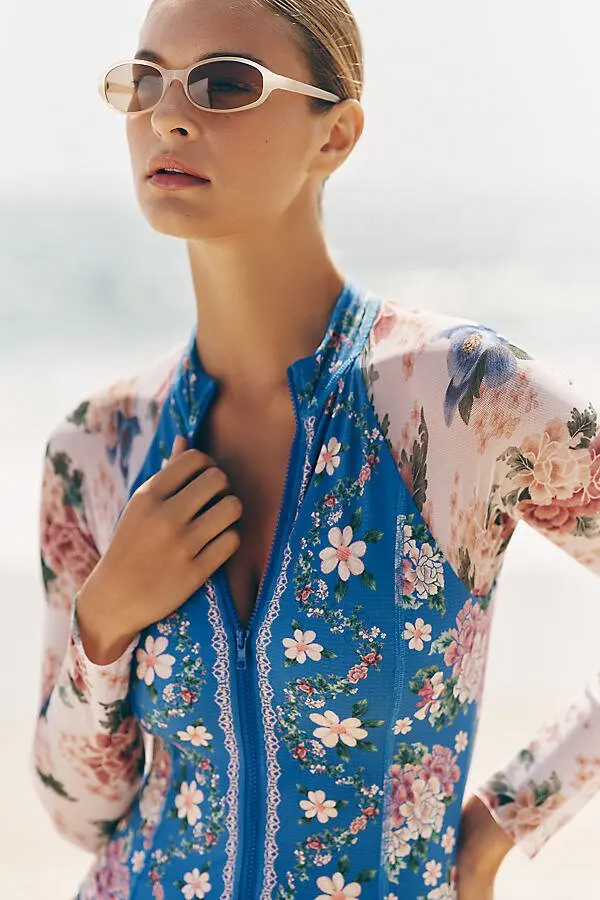 Agua Bendita Monti Long-sleeve One-piece Swimsuit