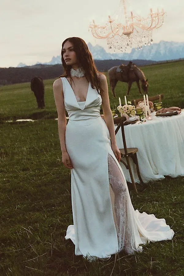 Watters Luna Gown - Ivory