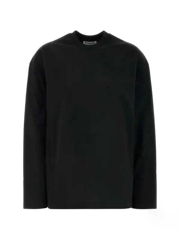 JIL SANDER Long Sleeve Crew Neck T-shirt - Black