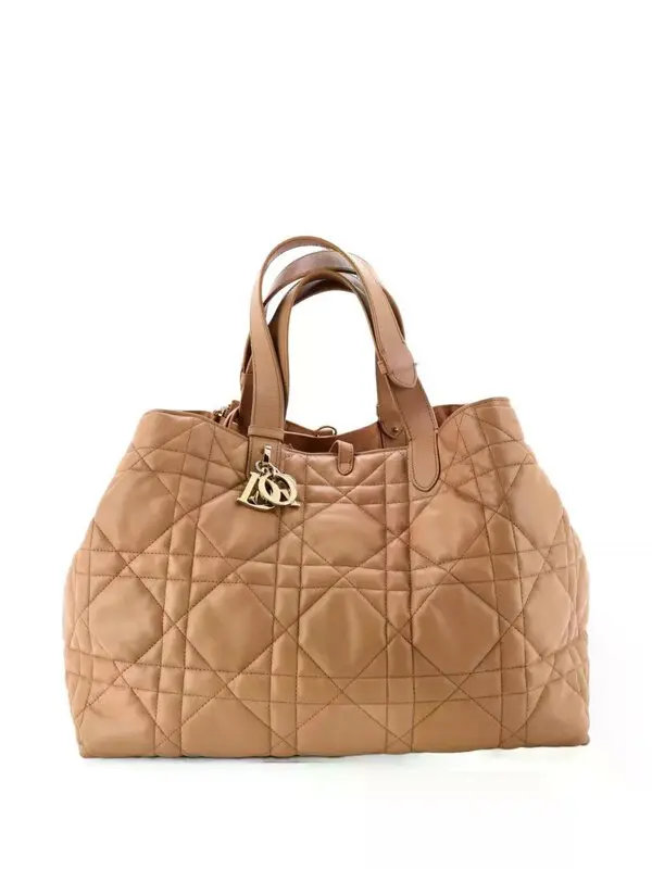 Dior Toujours Macrocannage Quilt Large Tote Bag - Neutrals