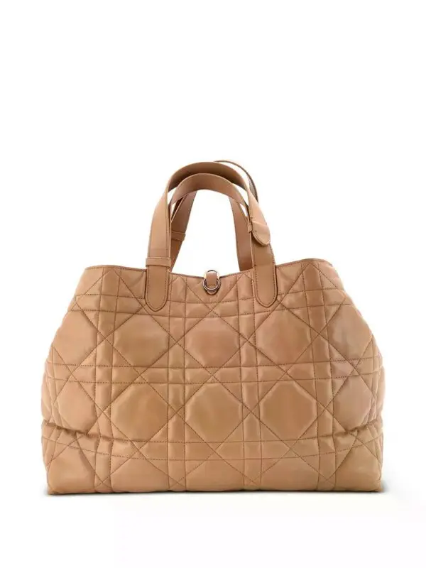 Dior Toujours Macrocannage Quilt Large Tote Bag - Neutrals