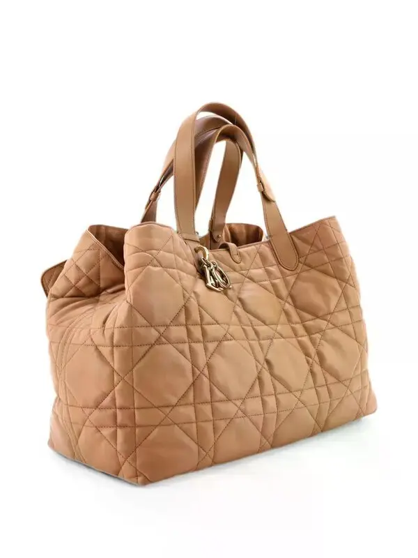 Dior Toujours Macrocannage Quilt Large Tote Bag - Neutrals