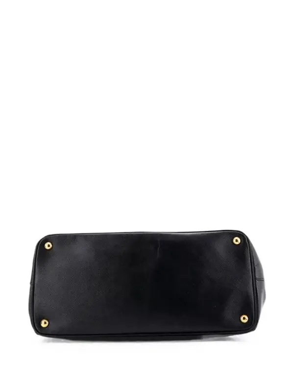 Prada Saffiano Leather Open Tote Bag - Black