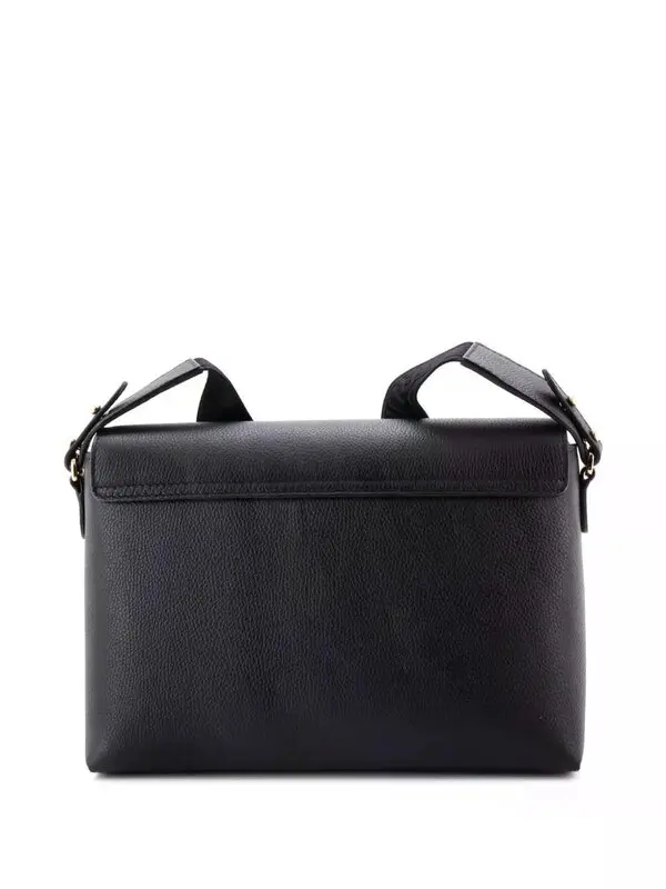 Burberry Medium Crossbody Bag In Vintage Check Canvas And Leather - Black