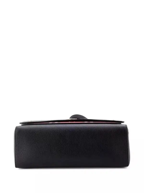 Burberry Medium Crossbody Bag In Vintage Check Canvas And Leather - Black