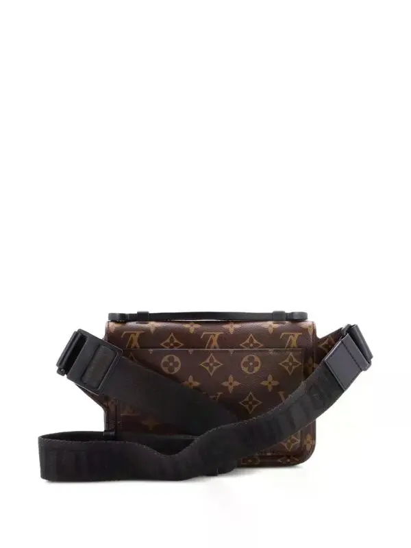 LOUIS VUITTON Monogram Macassar Lock Sling Bag - Black