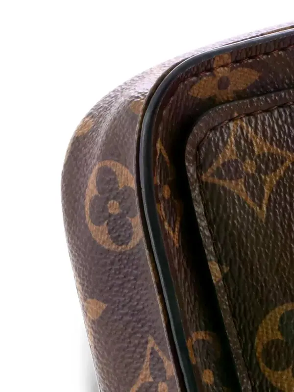 LOUIS VUITTON Monogram Macassar Lock Sling Bag - Black