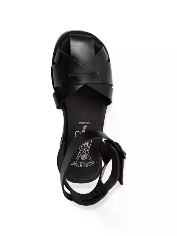 Fly London Leather Buckle-fastening Flat Sandals