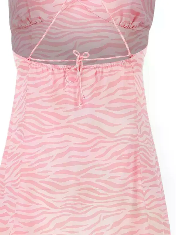 MC2 SAINT BARTH Mini Zebra-print Silk Dress