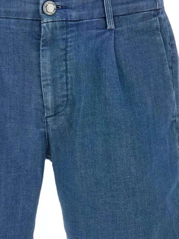 RE-HASH Gimmy Pleated Denim Shorts