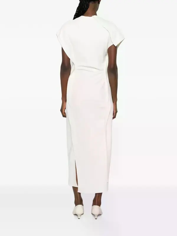Victoria Beckham Draped Asymmetric Dress - Neutrals