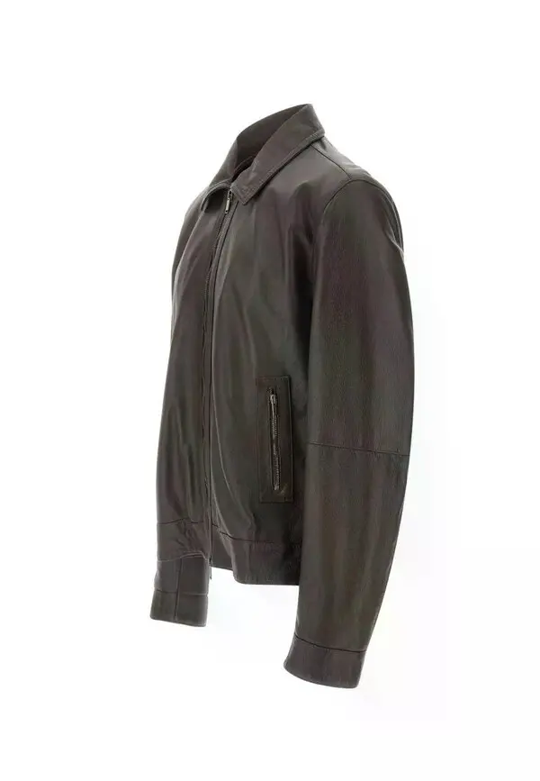 VOLFAGLI FIRENZE Tebe Pebbled Leather Jacket