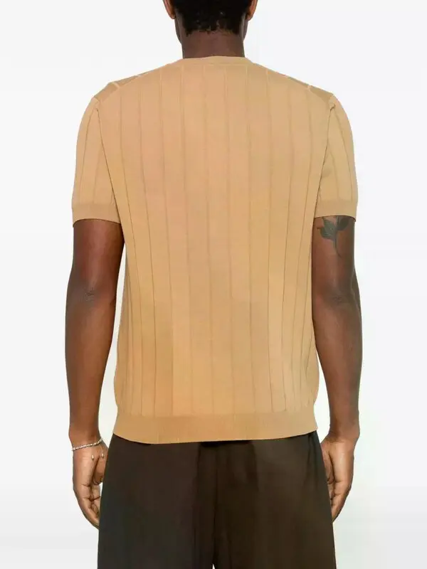 ÉPHÉMÈRE Short-sleeve Ribbed Knit T-shirt