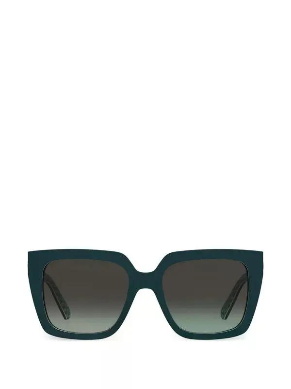 Moschino Square Frame Sunglasses With Logo Plaque - Green