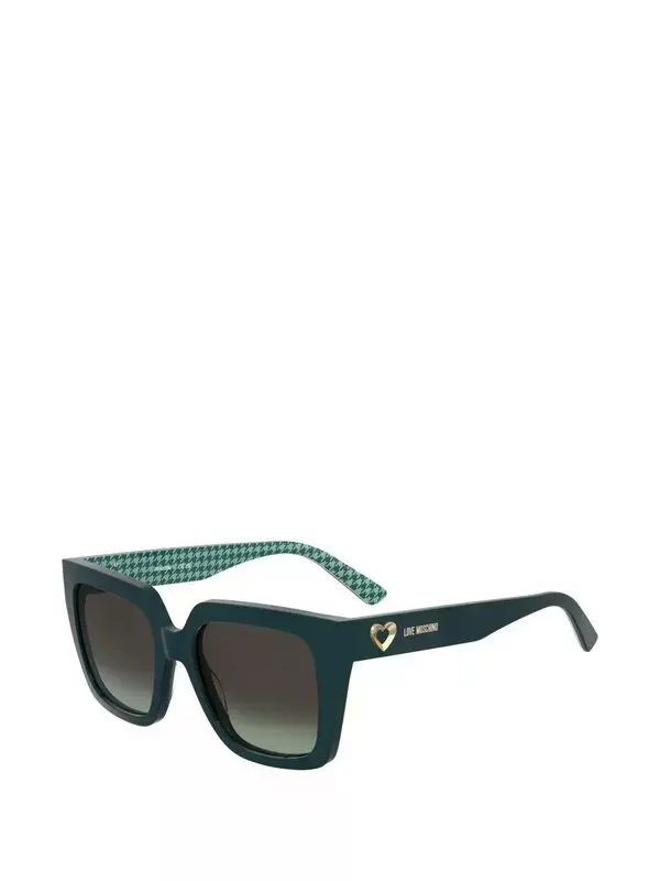 Moschino Square Frame Sunglasses With Logo Plaque