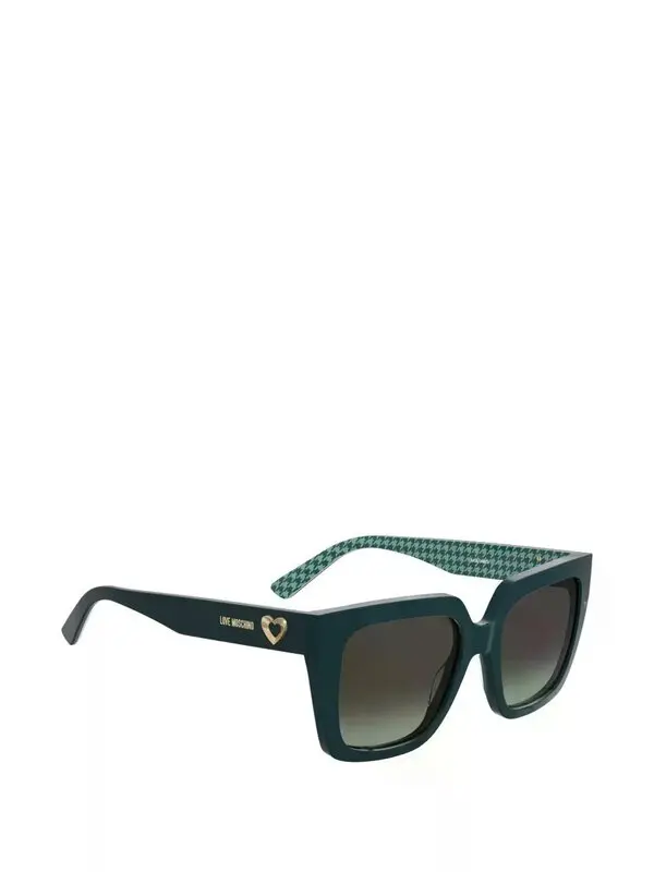 Moschino Square Frame Sunglasses With Logo Plaque