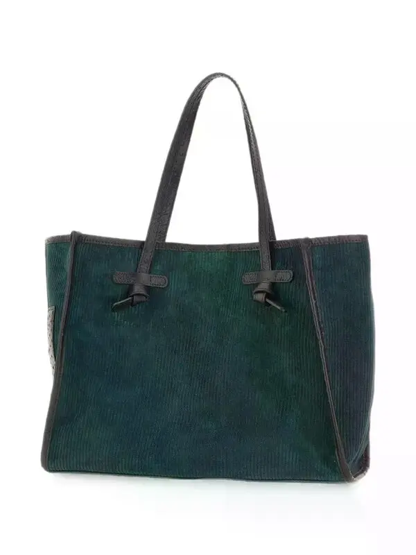 MARCELLA CLUB Marcella Ribbed-suede Shoulder Bag - Green