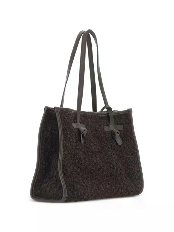 MARCELLA CLUB Bouclé-effect Tote Bag - Brown