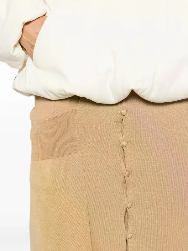 ROT Trap Button-up Wool Midi Skirt