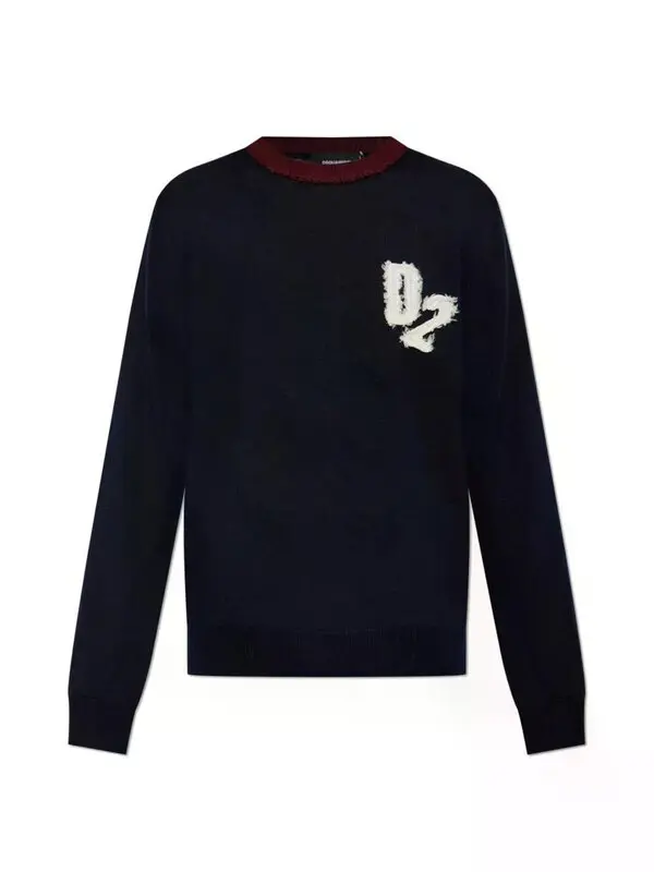 Dsquared2 College Logo-patch Wool Sweater