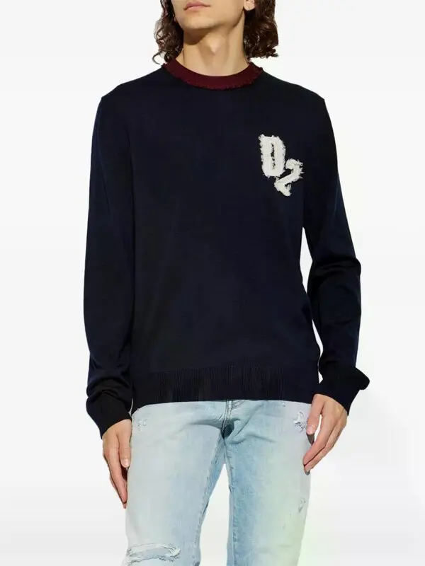Dsquared2 College Logo-patch Wool Sweater