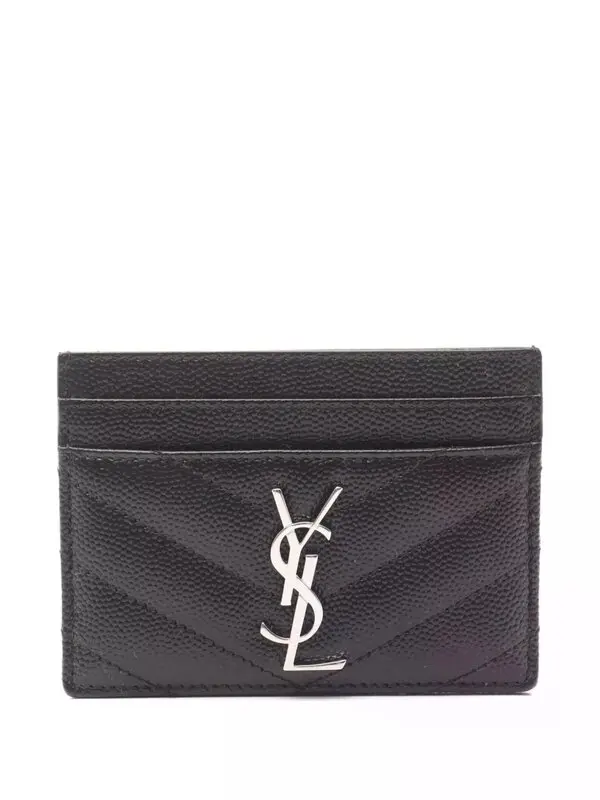 Saint Laurent 2020s Monogram Card Case - Black