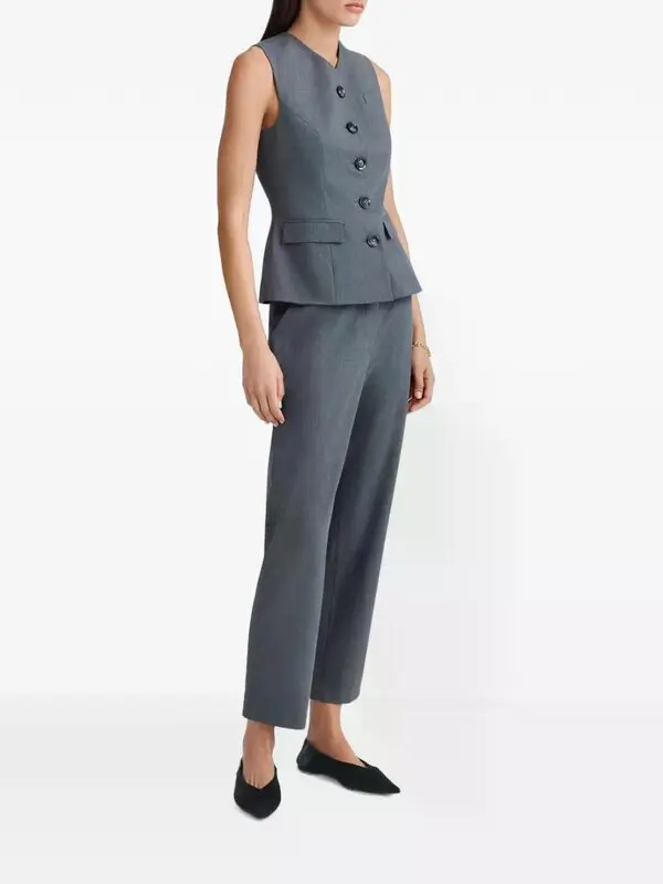 Anna Quan Kendall Button-fastening Peplum Top