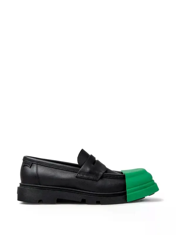 Camper Junction Leather Loafers - Black