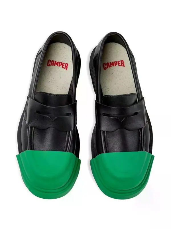 Camper Junction Leather Loafers - Black