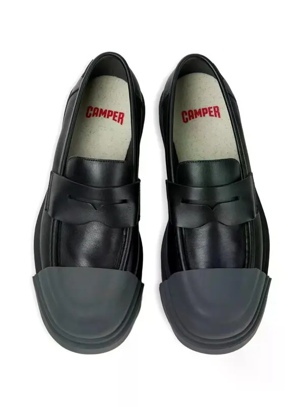 Camper Junction Leather Loafers - Black