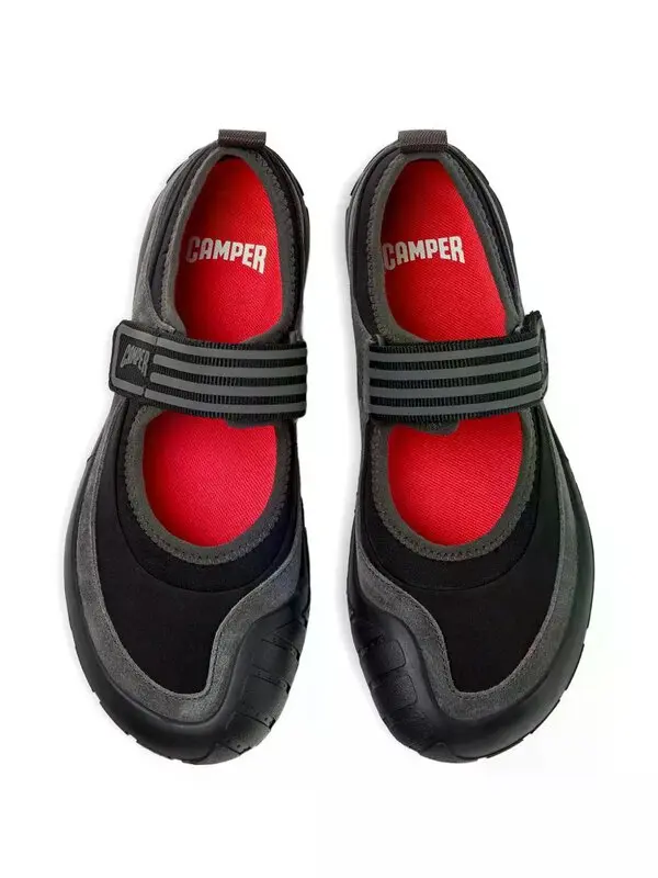 Camper Peu Path Touch-strap Ballet Flats - Black