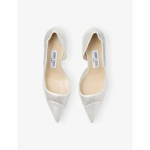 JIMMY CHOO Brigitte 100 Crystal Mesh Heeled Courts