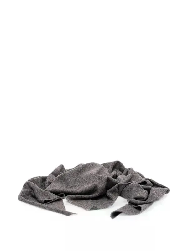 Brunello Cucinelli Monili-embellished Cashmere Scarf - Grey