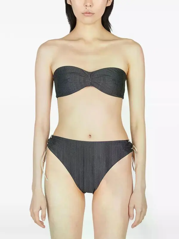 ST. AGNI Striped Bandeau Bikini Top