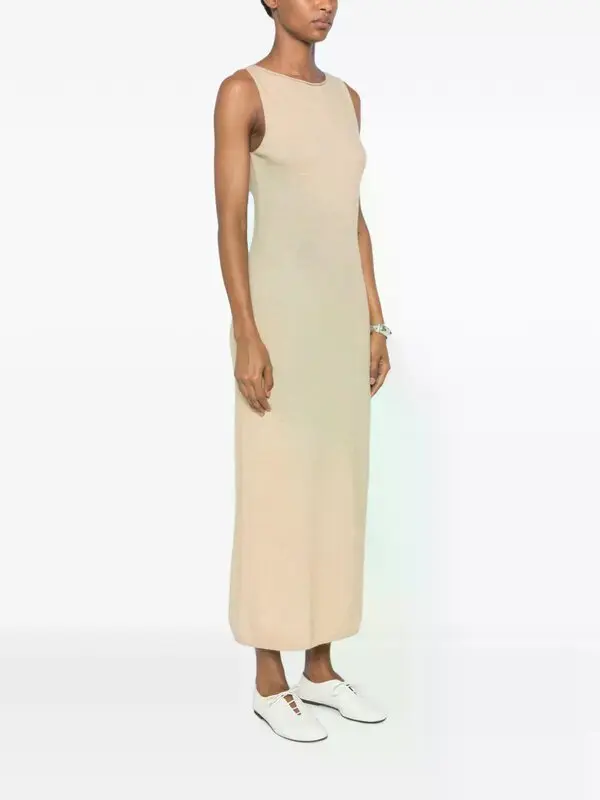 SERGIO MORETTI FIRENZE Sleeveless Side-slit Midi Dress