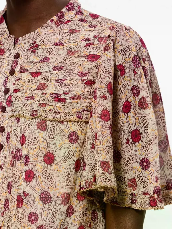 MARANT ETOILE Daynia Dress Ecru Floral Print