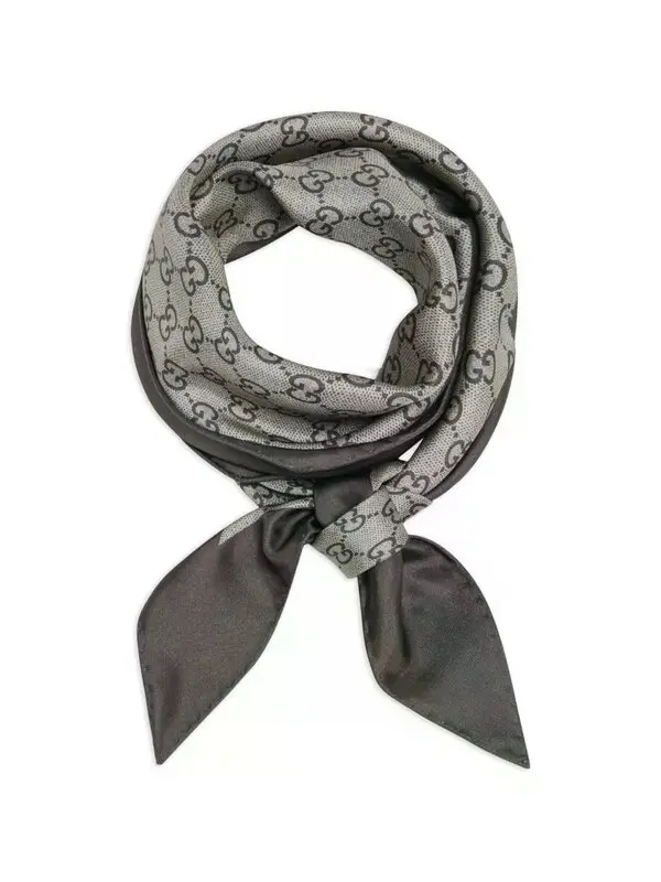 Gucci Gg Silk Scarf - Neutrals