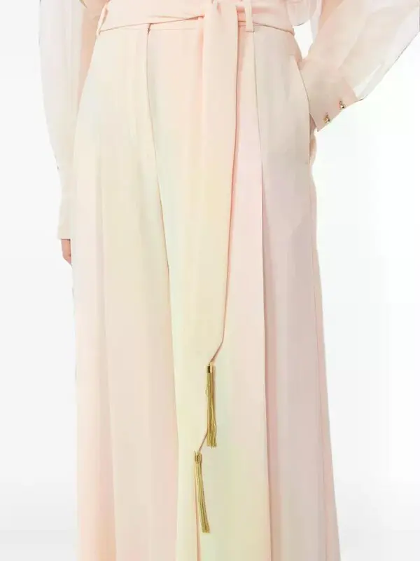 Max Mara Palazzo Trousers With Tassel Detail