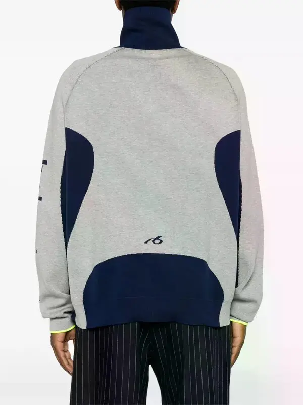 Balenciaga Jacquard Knit Color-block Jacket