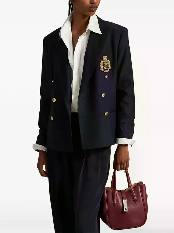 Polo Ralph Lauren Double-breasted Crest-patch Blazer