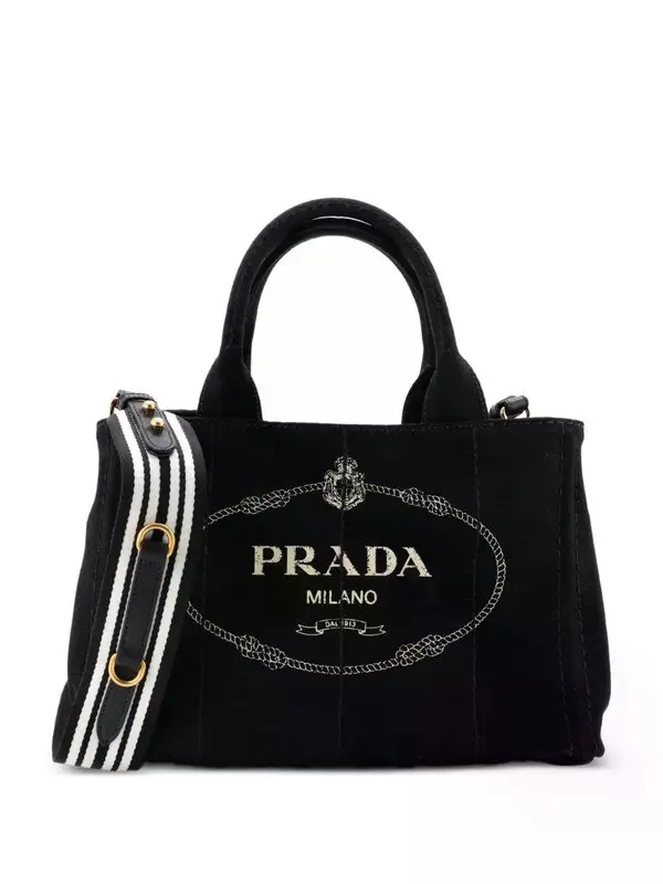Prada Canapa Convertible Shopping Tote