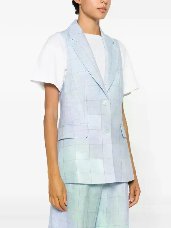 Peserico Single-breasted Linen Waistcoat