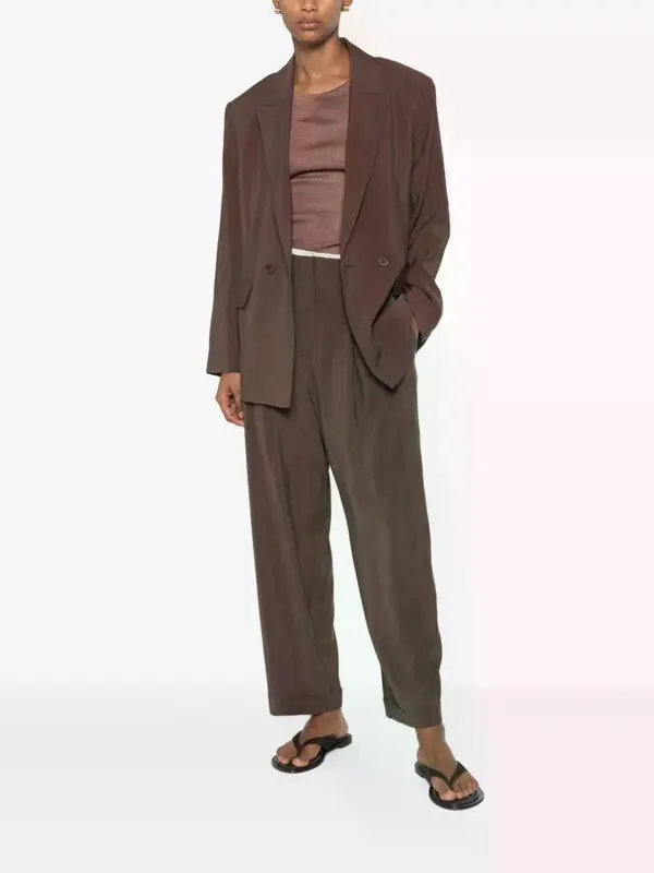 VICOLO Pleated Turn-up Trousers