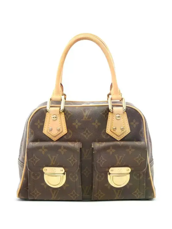 LOUIS VUITTON Manhattan Pm Monogram Tote Bag - Brown