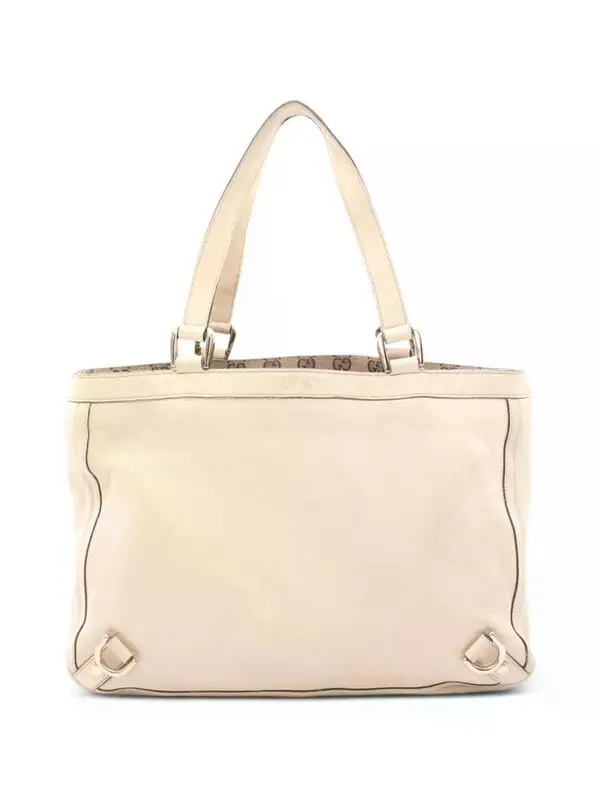 Gucci 2000s Abbey Leather Tote Bag - Neutrals