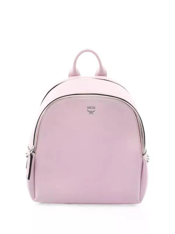 Mcm Studded Leather Backpack - Pink
