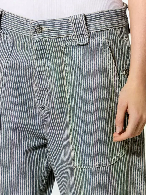 MARANT ETOILE Ermina Pinstripe Cotton Twill Pants